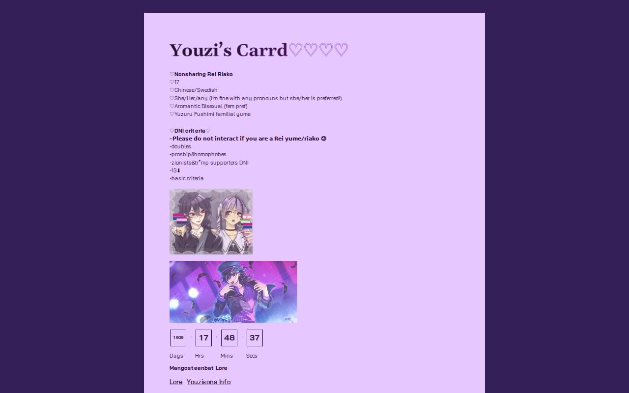 Youzi’s carrd